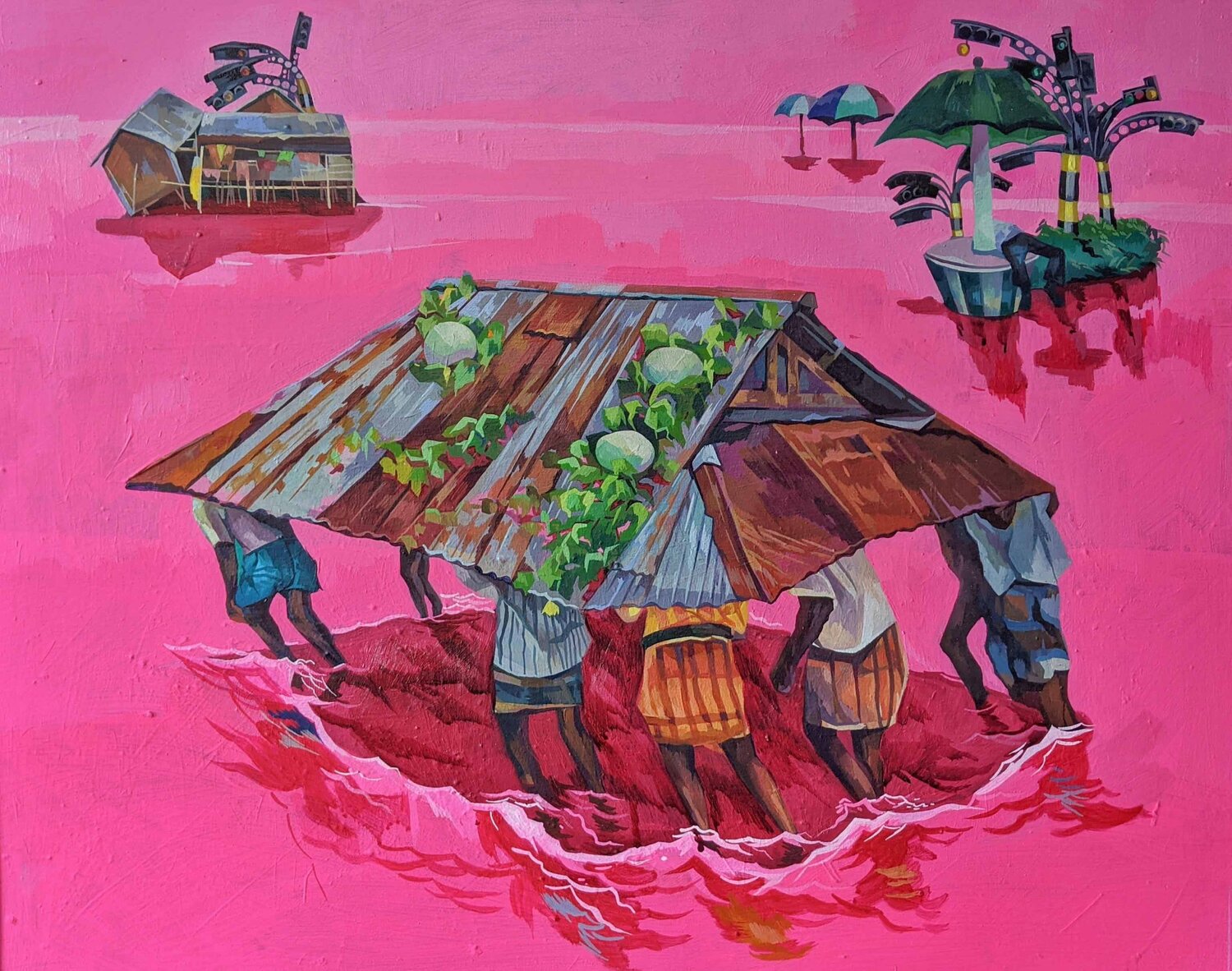 ground zero 2 by Antora Azad (2023) : Painting Acrylic on Canvas ...