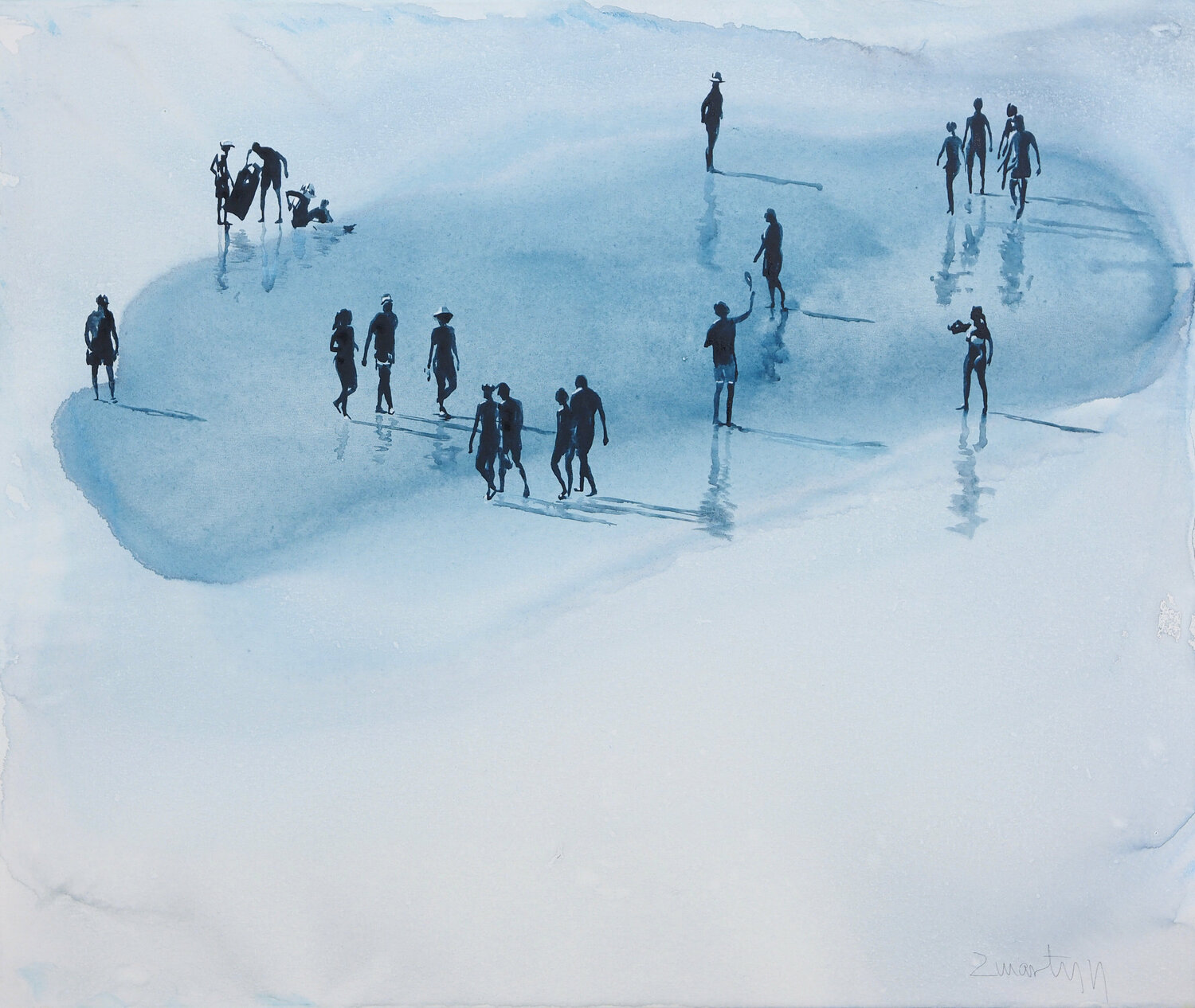 Capri III by Carlos Martin (2020) : Painting Acrylic, Ink on Canvas ...