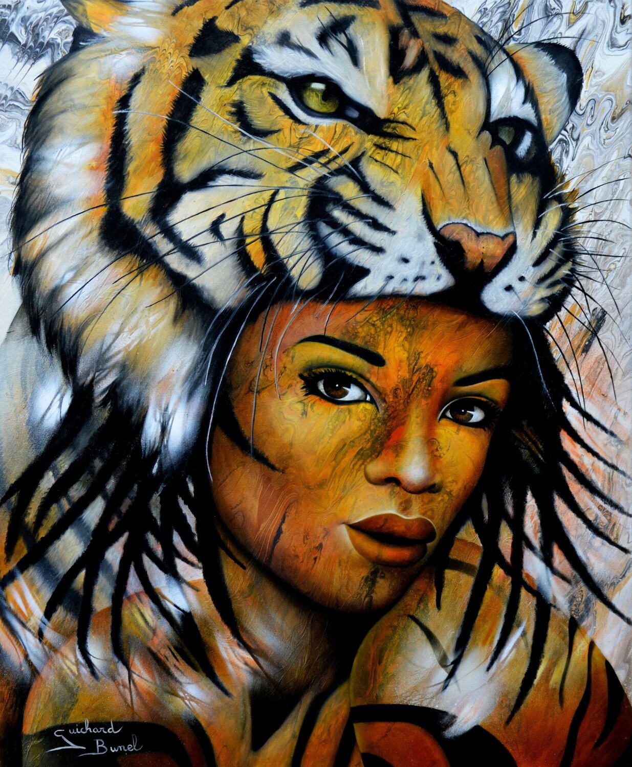 Princesse de la jungle by Jeannette Guichard-Bunel (2022) : Painting ...