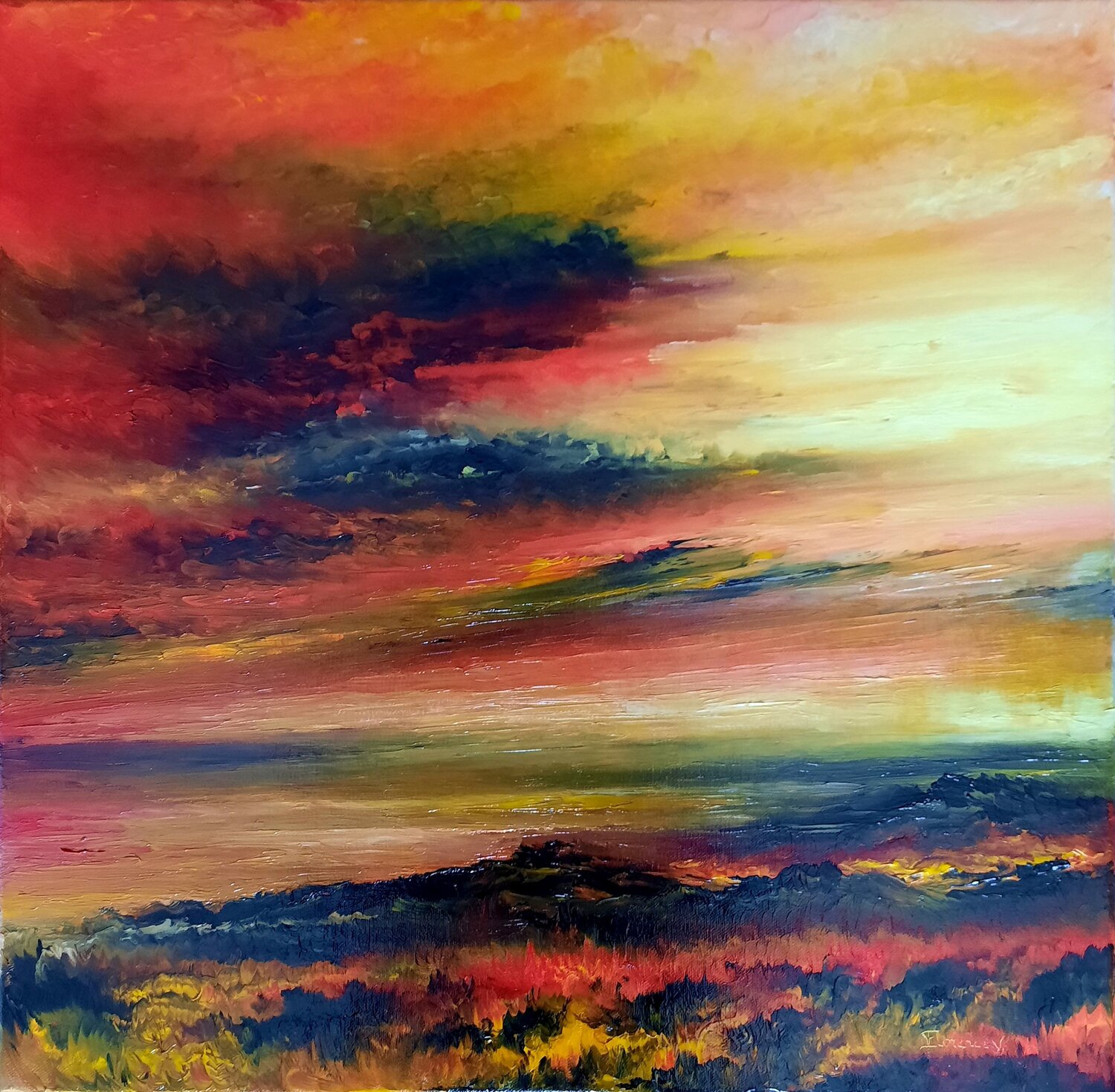 Le son de la terre by Florence V. Henric (2023) : Painting Oil on ...