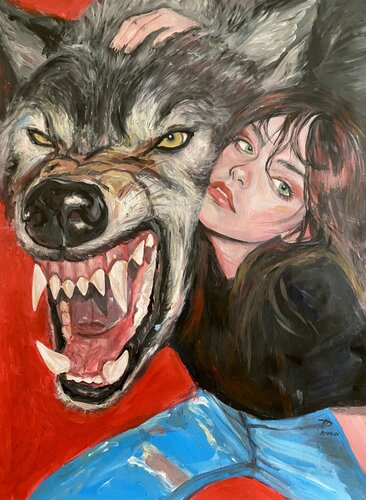 Acrylic Painting with Roger Haus (81x100 cm) I Selfie by Anna Dart ...