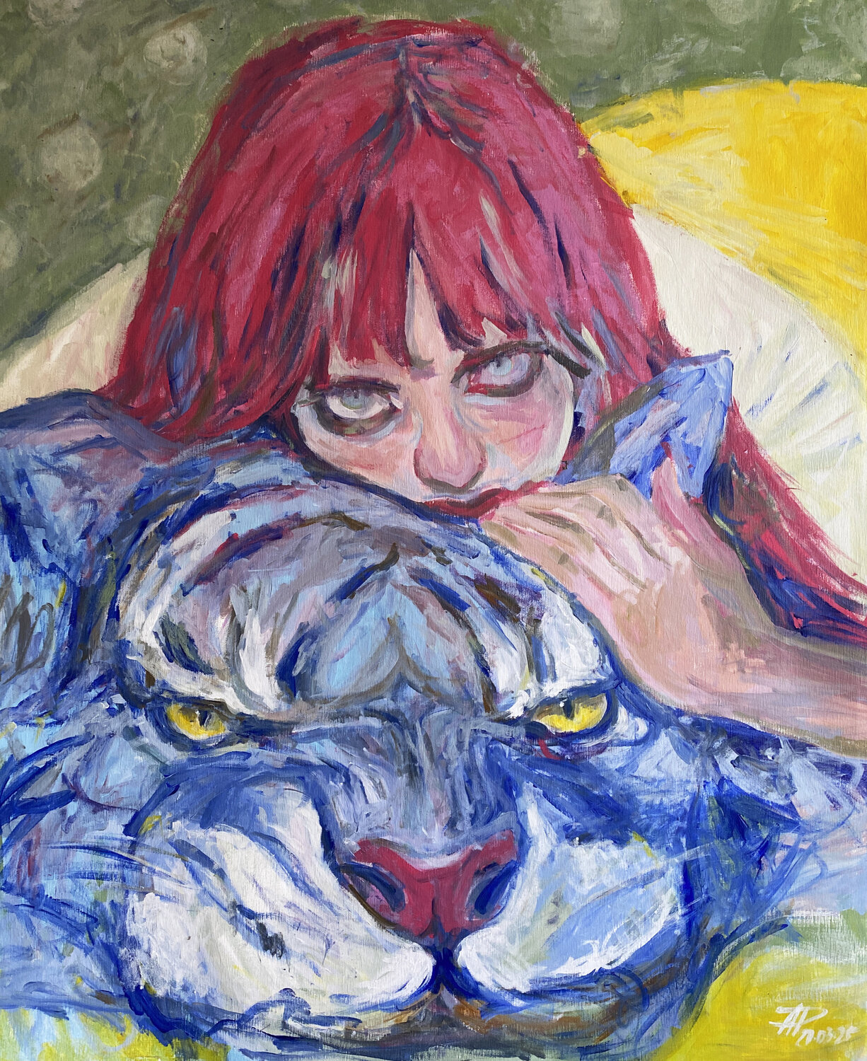 Acrylic Painting with Roger Haus (81x100 cm) I Fiery Tigers de Anna ...