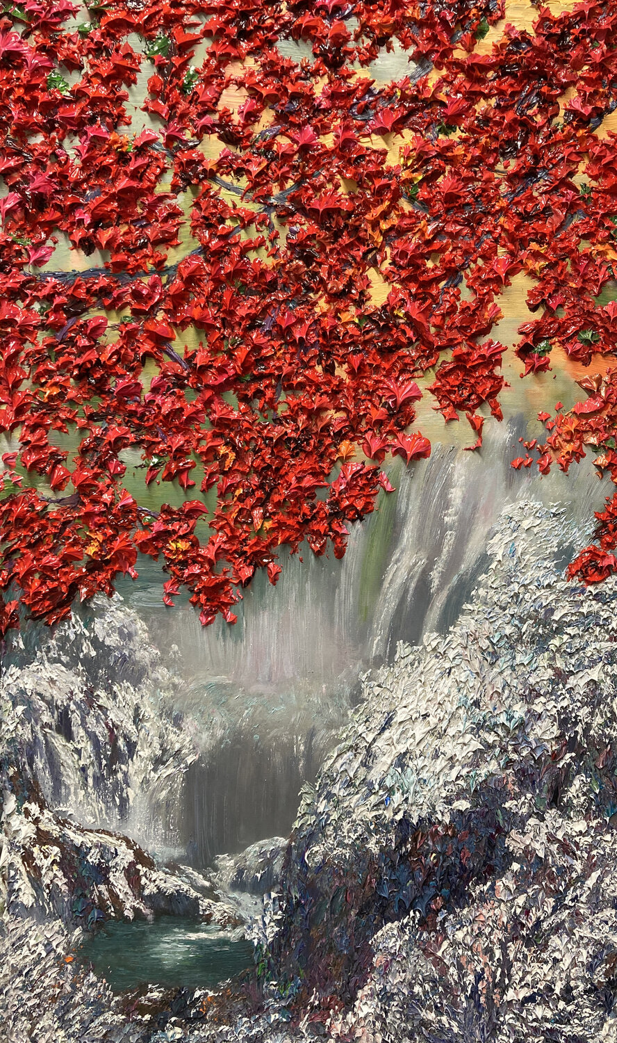 Above And below von Kenneth Halvorsen (2023): Malerei Öl auf Leinwand ...