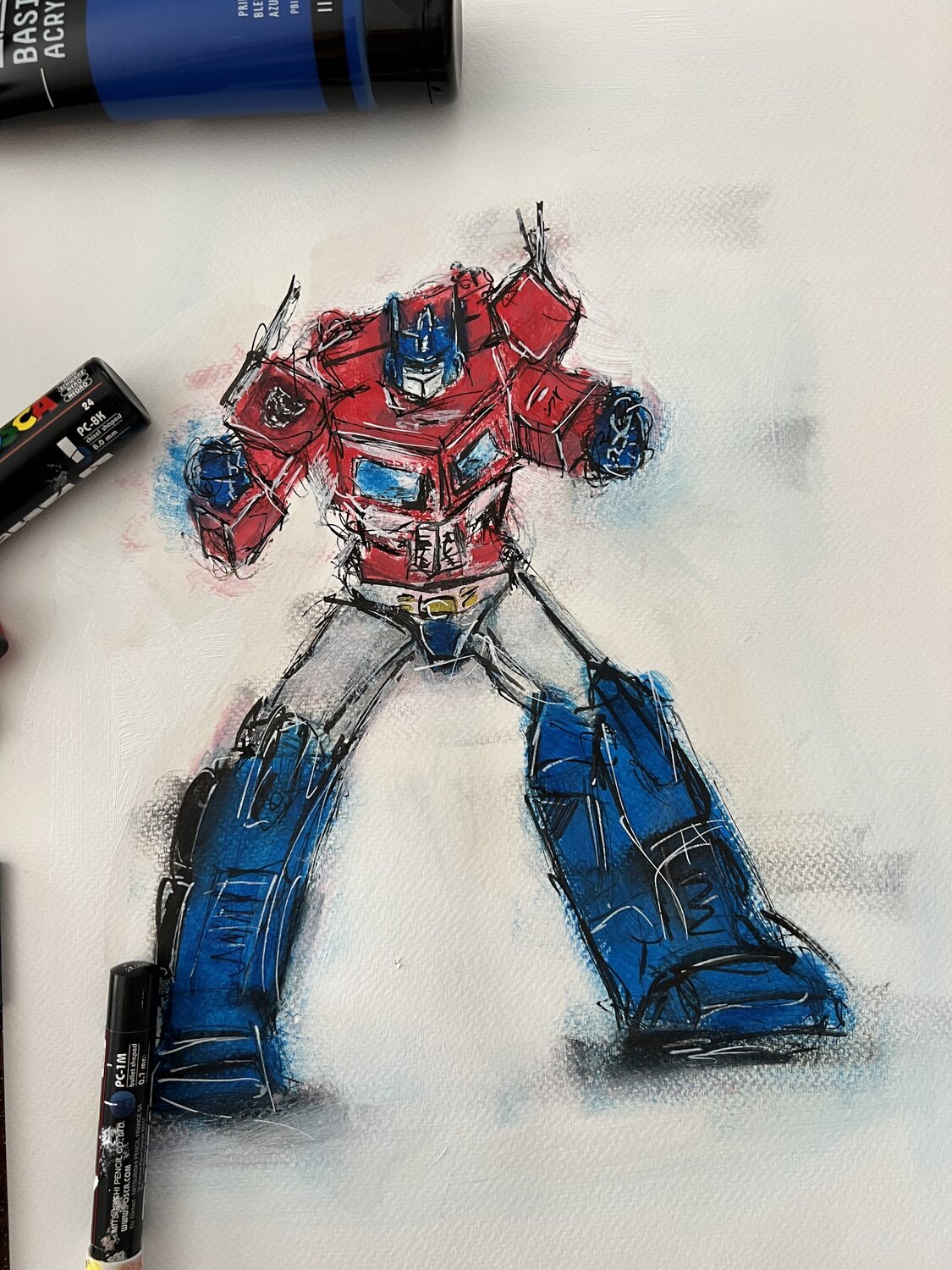 Optimus Prime Pencil Drawing