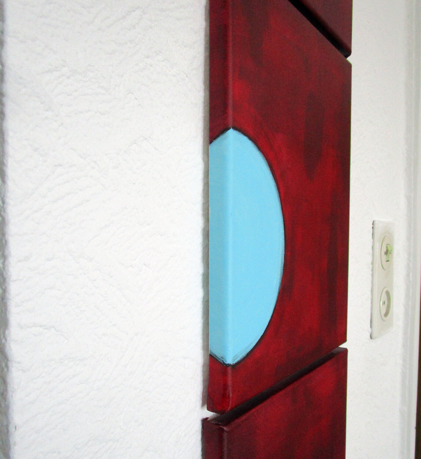 Triptychon Farbkreise 1- 3 von Kerstin Franz (2023): Malerei Acryl, Kohle auf Leinwand - SINGULART