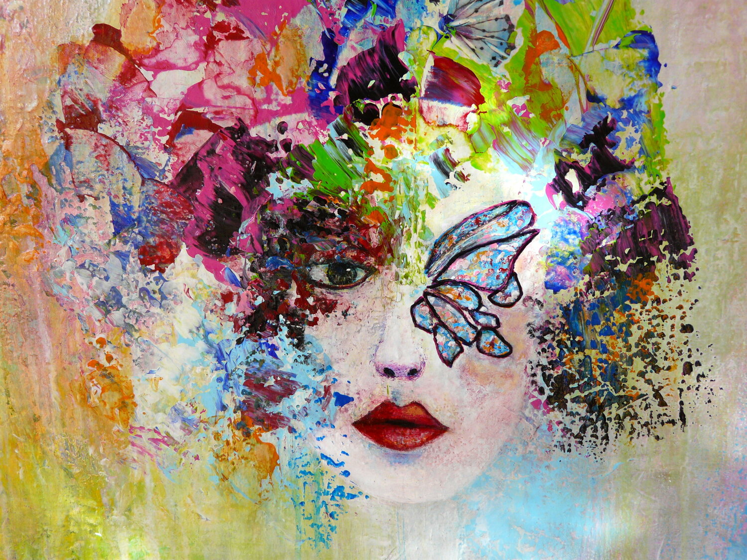 Vanessa- ein modernes Portrait by Blanka Mandel (2019) : Painting ...