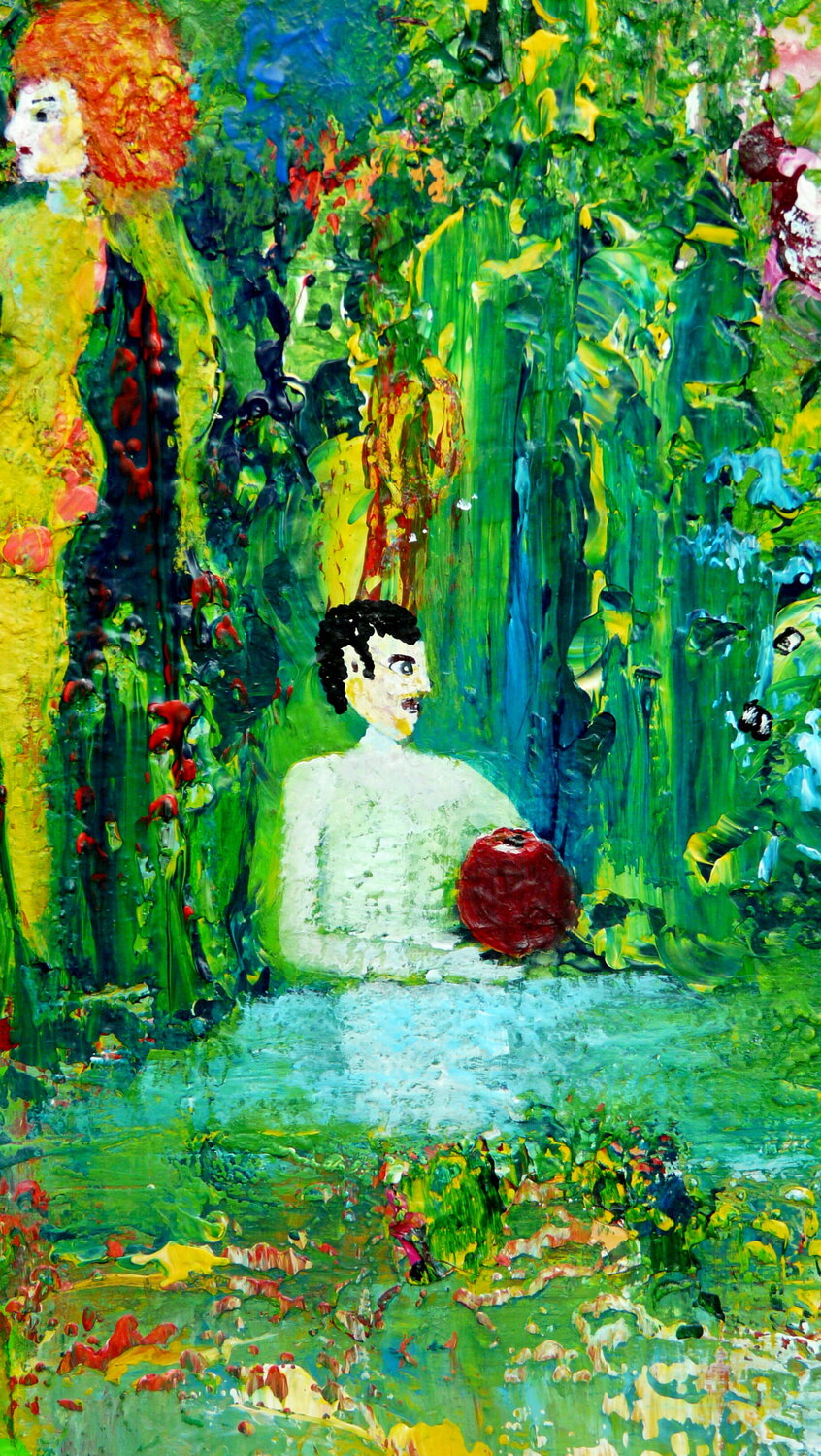 Adam und Eva im Paradies by Blanka Mandel (2024) : Painting Acrylic on ...