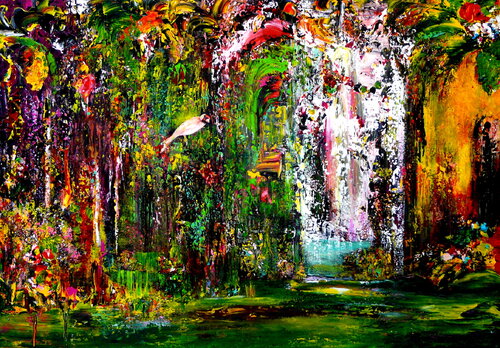 Der Traum vom Paradies by Blanka Mandel (2022) : Painting Acrylic on ...