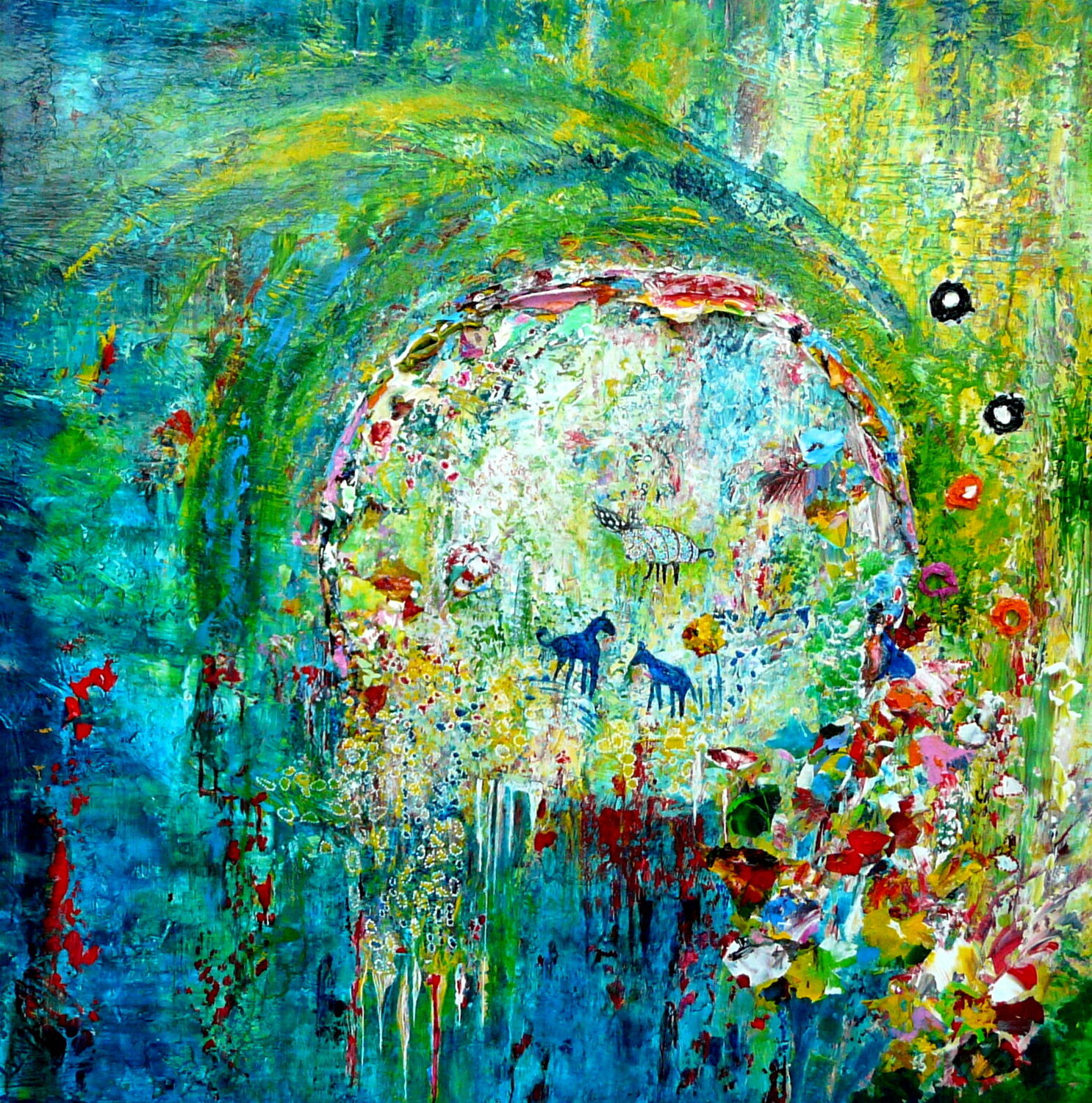 Die Geburt einer neuen Erde by Blanka Mandel (2022) : Painting Acrylic ...