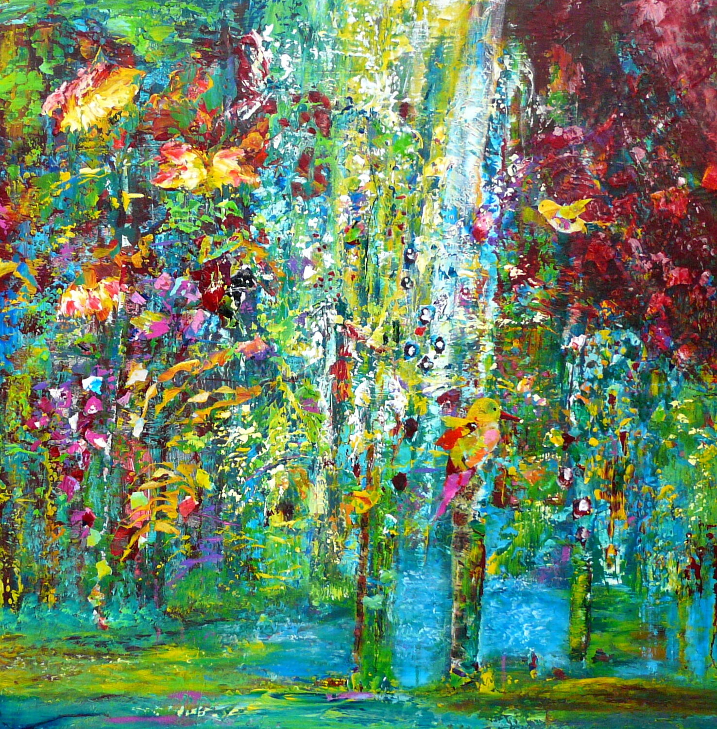 Secret Garden (2) by Blanka Mandel (2023) : Painting Acrylic on Wood ...