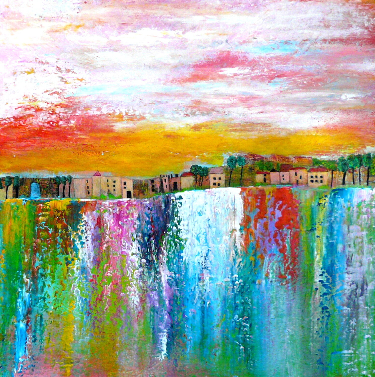 Zwei Welten by Blanka Mandel (2024) : Painting Acrylic on Wood - Singulart