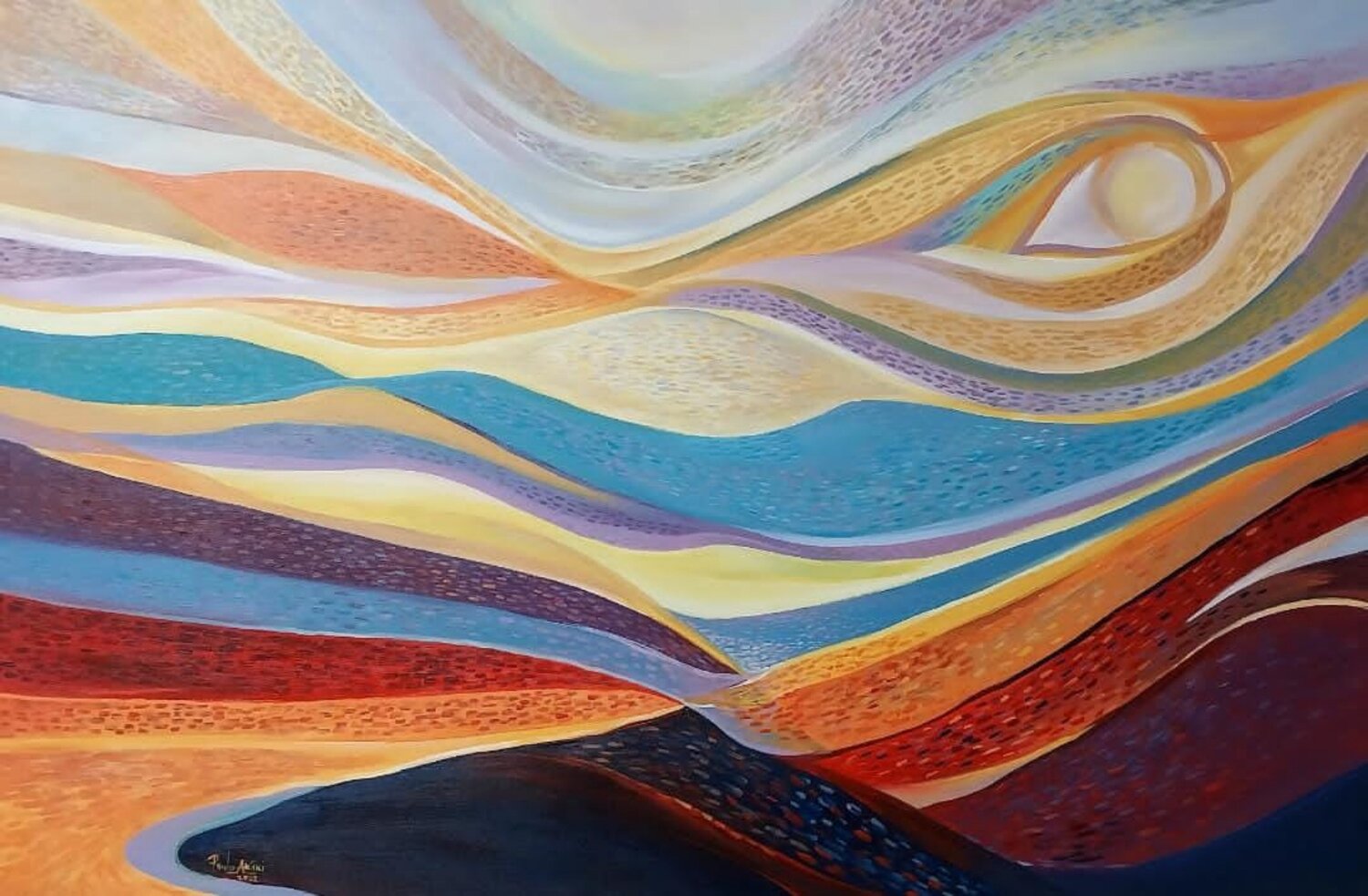 Colourful Lines by PAUL AKIIKI (2022) : Painting Acrylic on Canvas ...
