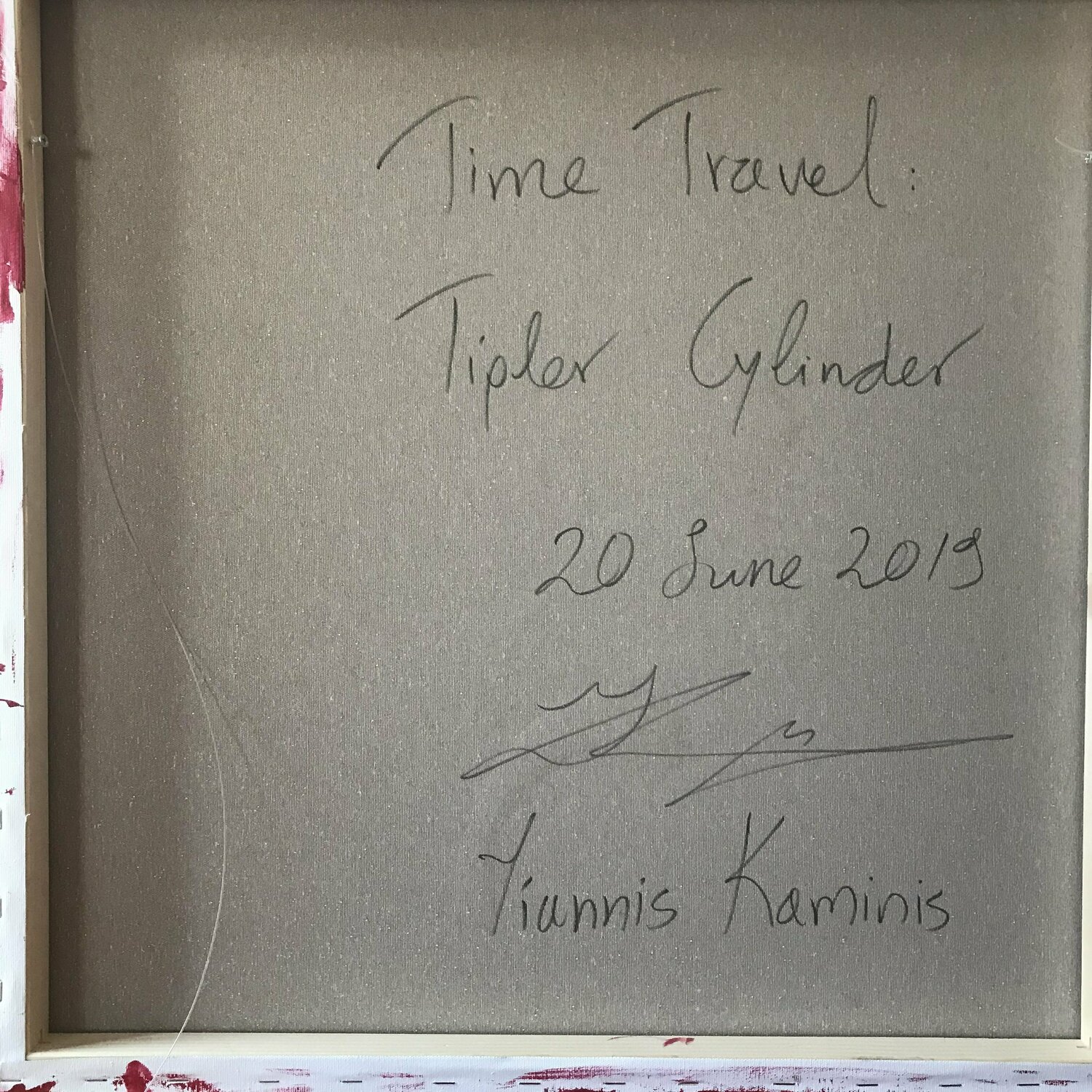 Tipler Cylinder von Yiannis Kaminis (2019): Malerei Acryl auf Leinwand ...