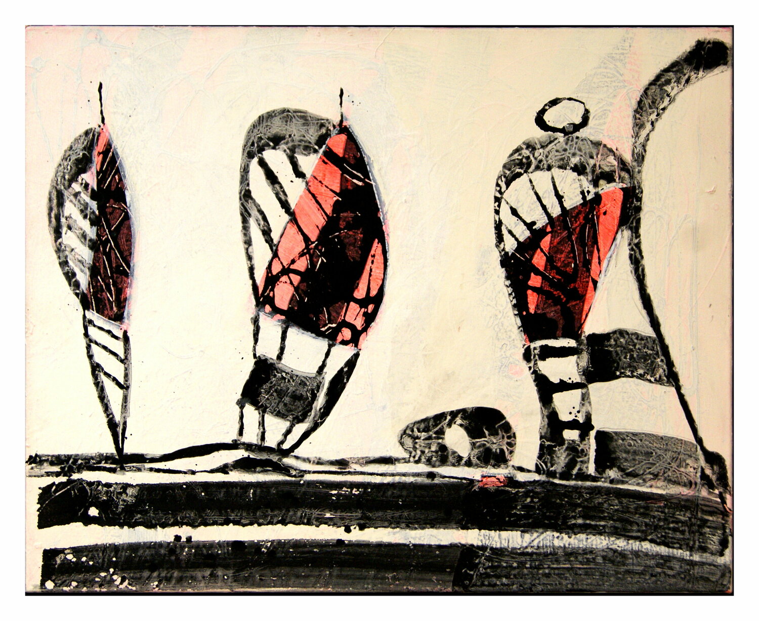 3 Segel by Mathias Wunderlich (2011) : Painting Acrylic on Canvas ...