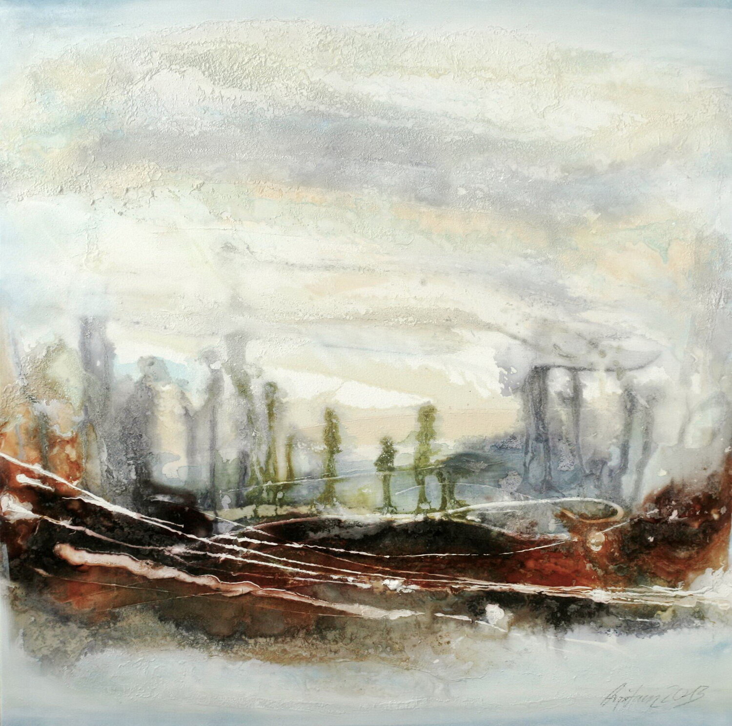 "Panta Rhei" - Imaginary Landscape by Arno Bruse (2012) : Painting ...