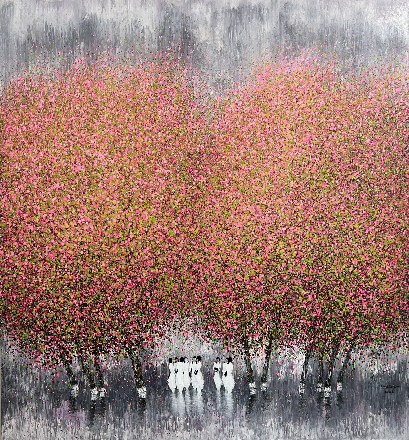 Cherry blossoms in the morning mist by Trong Thuong Tran (2022 ...