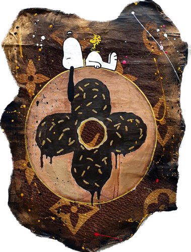 Snoopy in LV Donut, Serie, Teil 3 von Tanja Kiesewalter (2022): Malerei ...