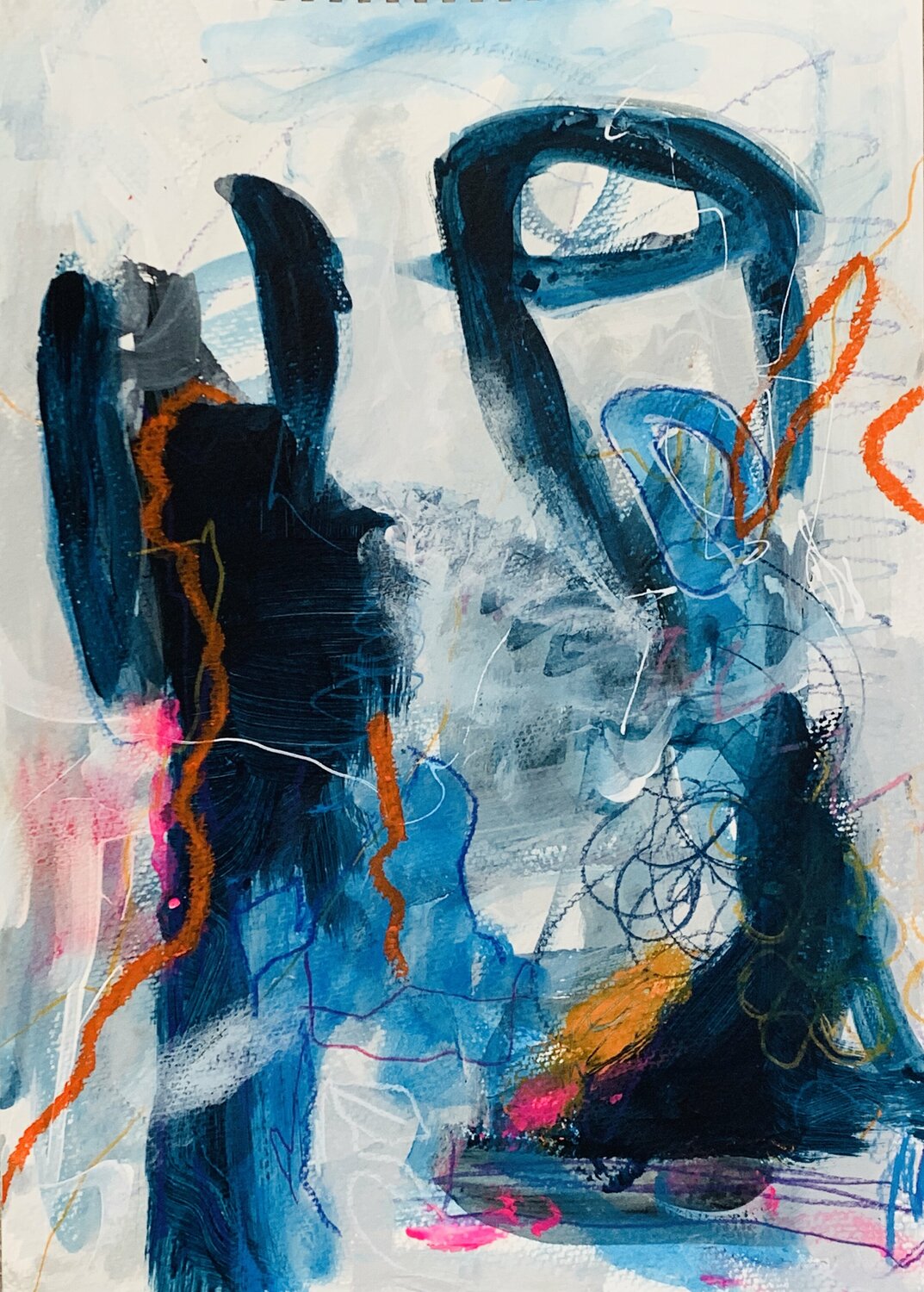 The water goddess von Steffi Möllers (2020): Werk auf Papier Acryl ...