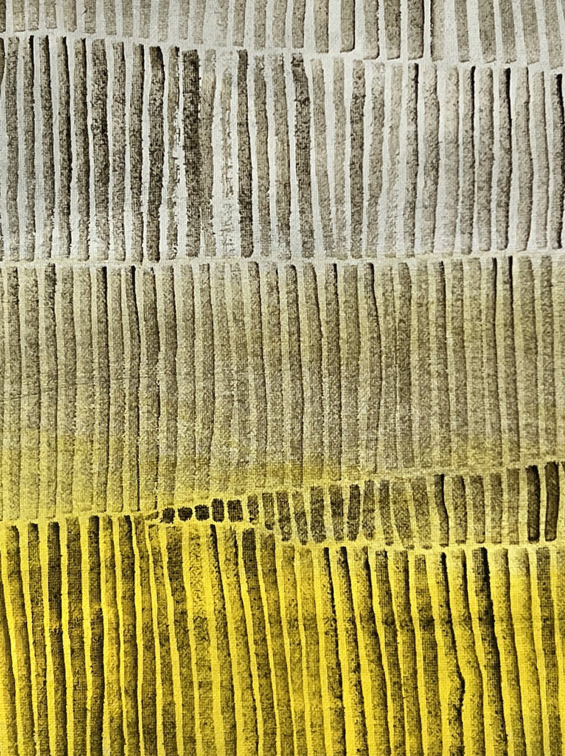 YELLOW STRIPE von LABB (2023): Malerei Öl auf Leinwand - SINGULART