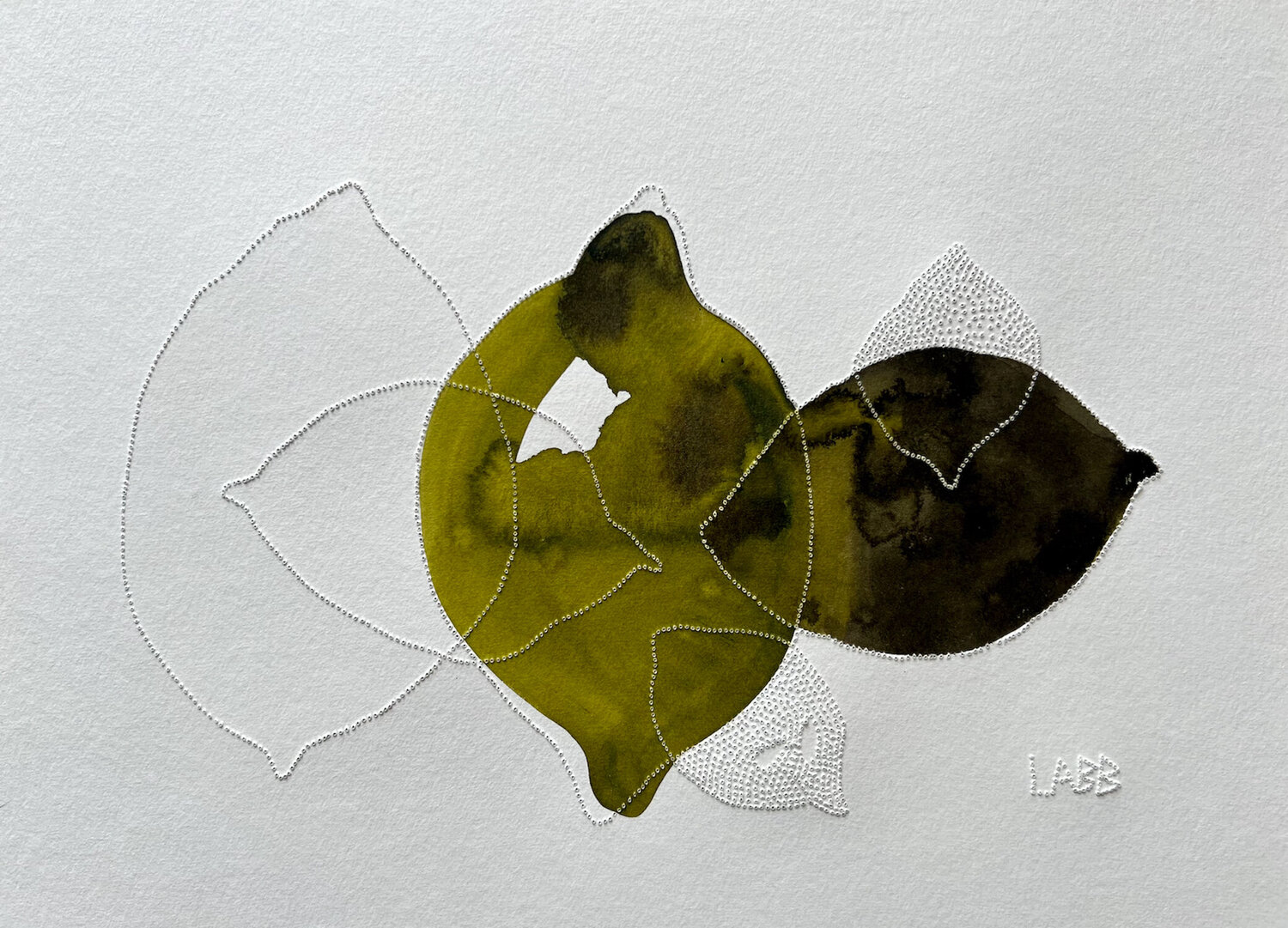 LEMON DANSE von LABB (2024): Werk auf Papier Tinte auf Papier - Singulart