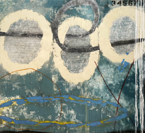 Assemblage by Kris Gebhardt (2023) : Painting Acrylic, Oil on Canvas ...