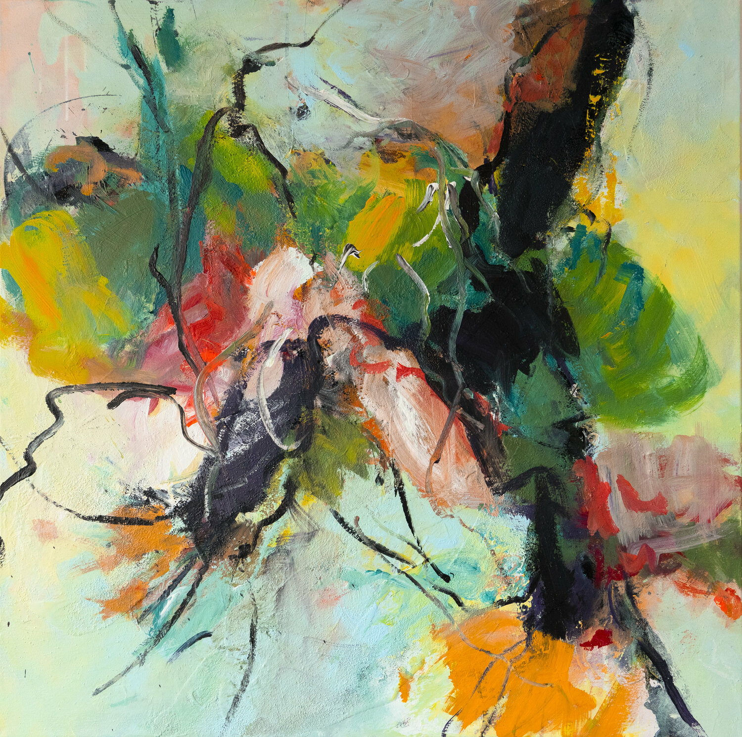 Flow of colours I de Eva Hoppert (2019): Pintura Acrílico, Arena en Lienzo - Singulart