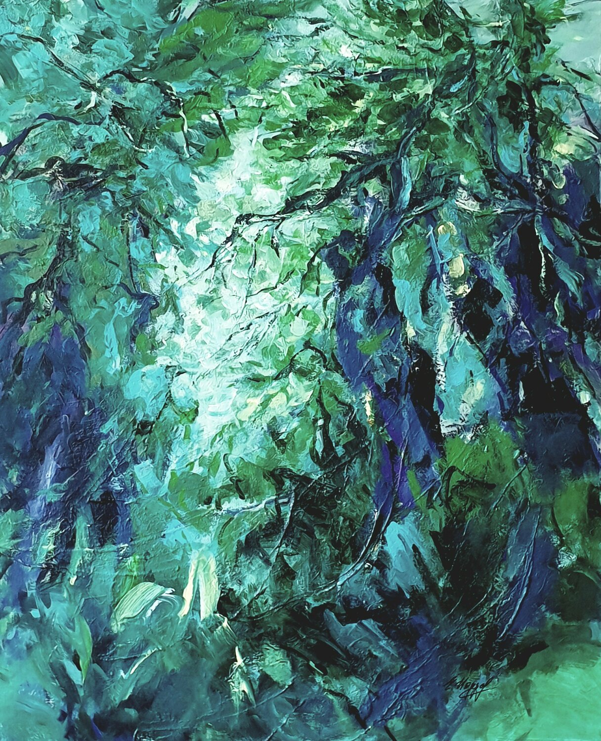 Segen der Natur II de Eva Hoppert (2021): Pintura Acrílico, Pigmento en Lienzo - Singulart