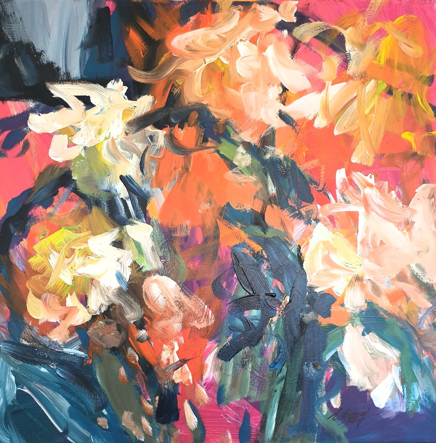 Farbenspiel I de Eva Hoppert (2021): Pintura Acrílico en Lienzo - SINGULART