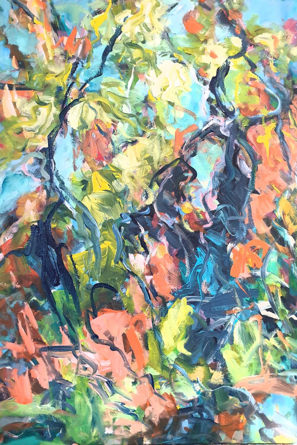 Spring is in the air de Eva Hoppert (2022): Pintura Acrílico, Pigmento en Lienzo - Singulart