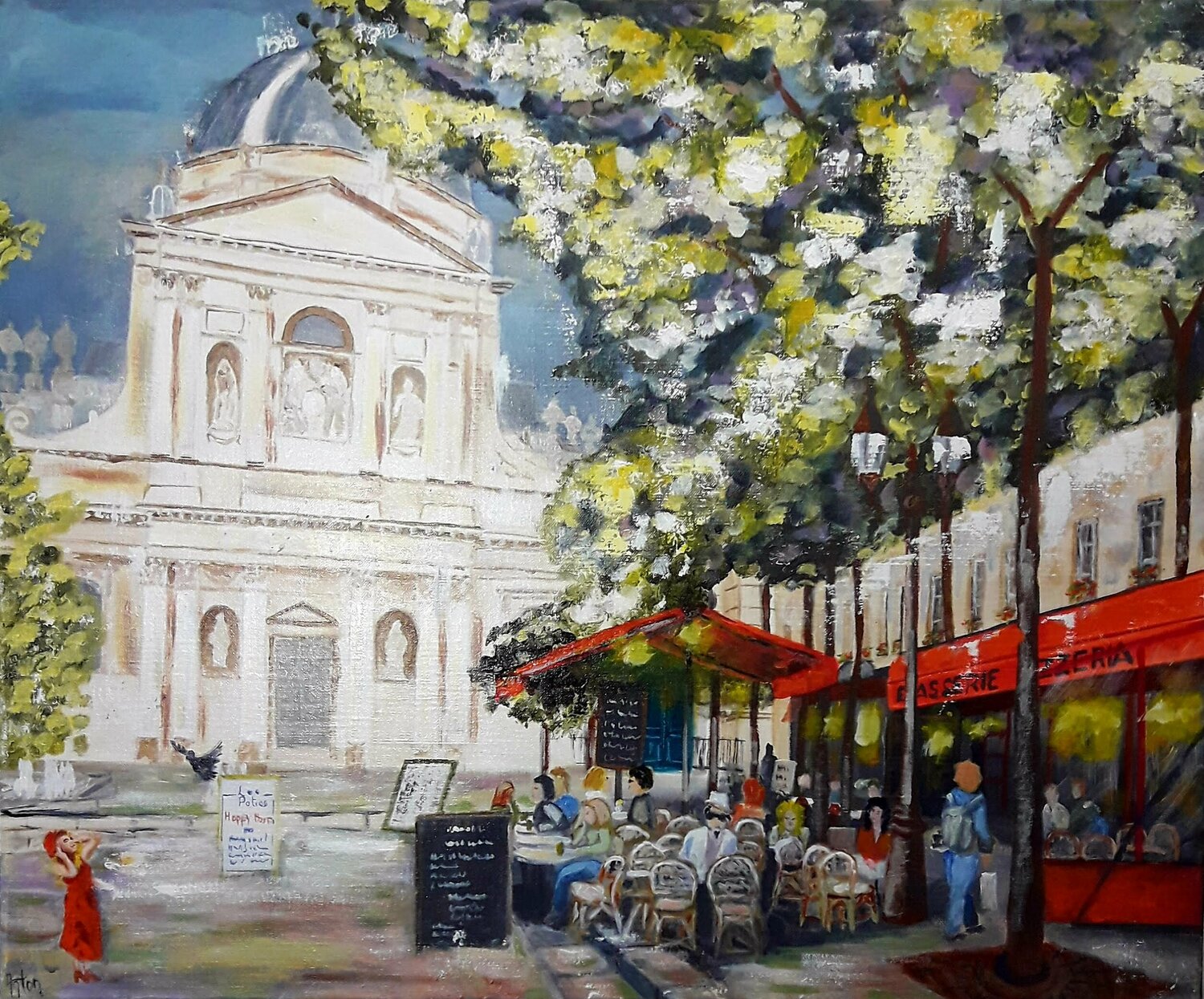 Paris. Place de La Sorbonne by Roger Anton Loyer (2019) : Painting Oil ...