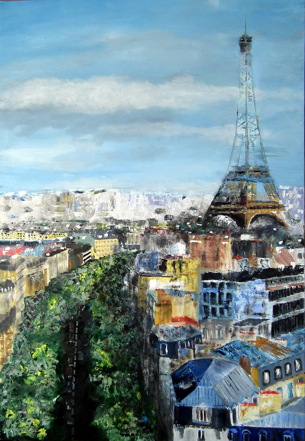 Vue de Paris La Tour Eiffel de Roger Anton Loyer (2020) : Peinture ...