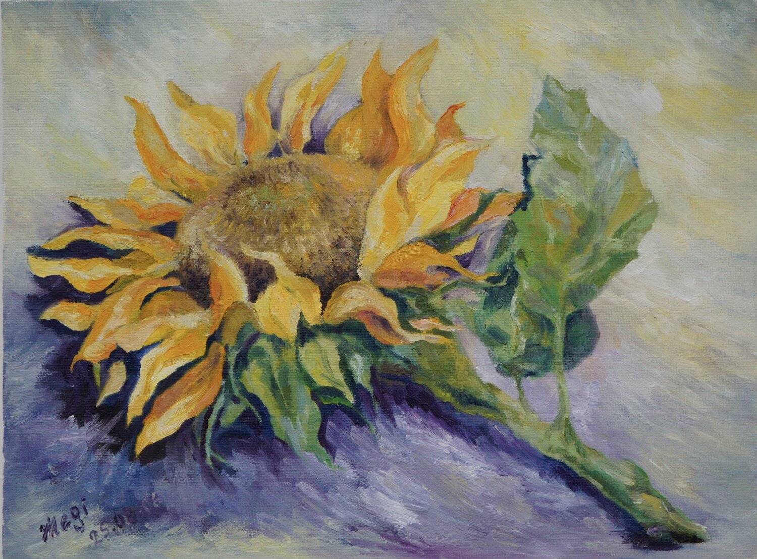 Abstract Sunflower Drawings In Graphite