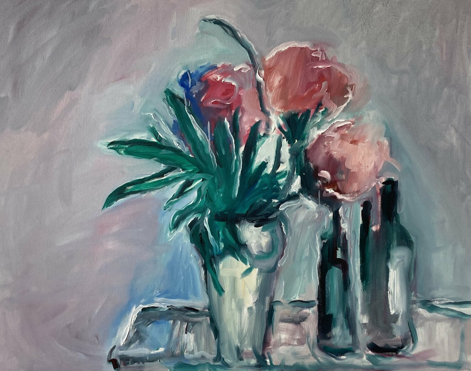 Vas et flores by Norbert Mauritius (2021) : Painting Oil on Canvas ...