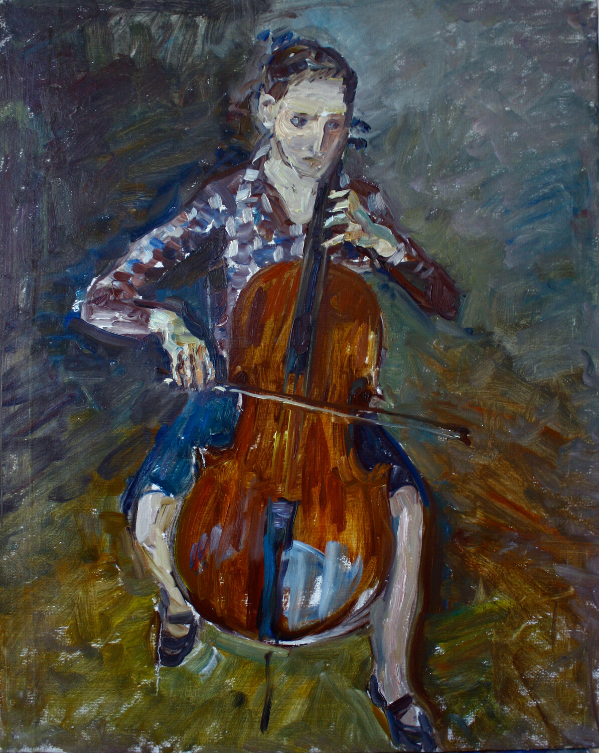 Cello Painting Watercolor