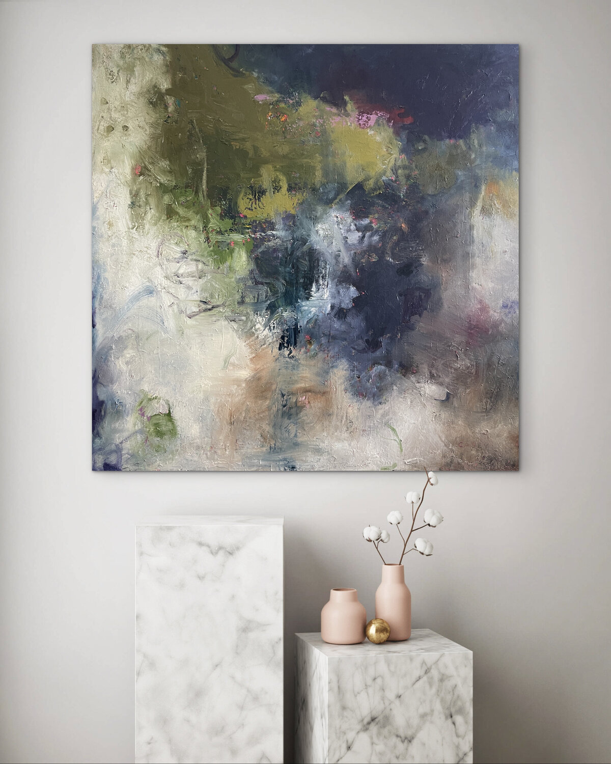 “Aura of Mystery” oil von Peggy Casey-Mason (2026): Malerei Acryl, Öl ...