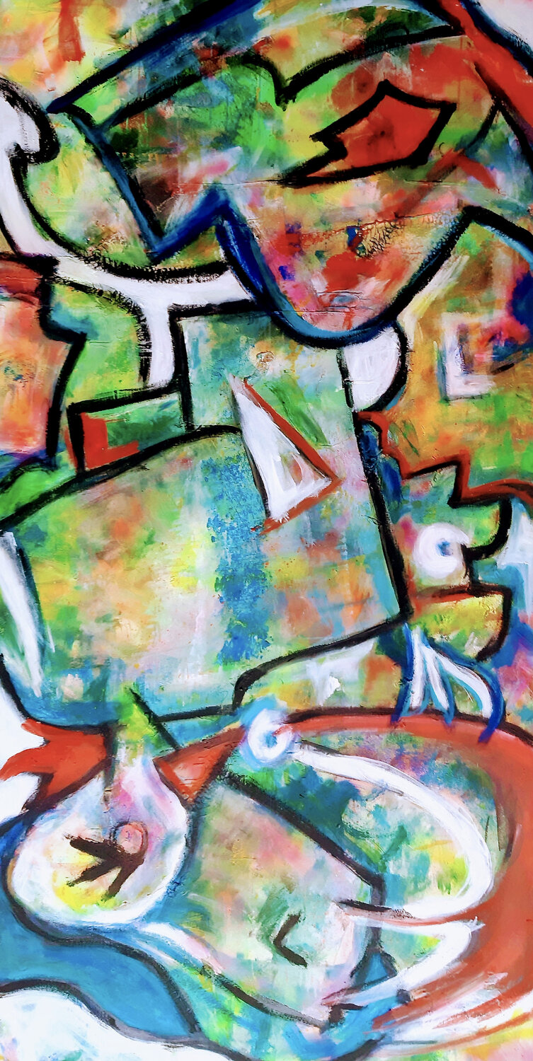 Un monde animé--- De tous côtés! - 100x200 - 2023 by Sof - Sophie Voigt-Chadeyron (2023 ...