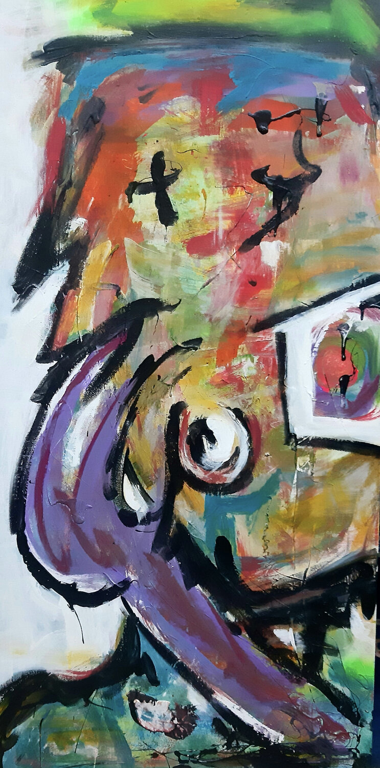 K`es Ki dit? - 50 x70 - 2023 by Sof - Sophie Voigt-Chadeyron (2022) : Painting Acrylic, Lacquer ...