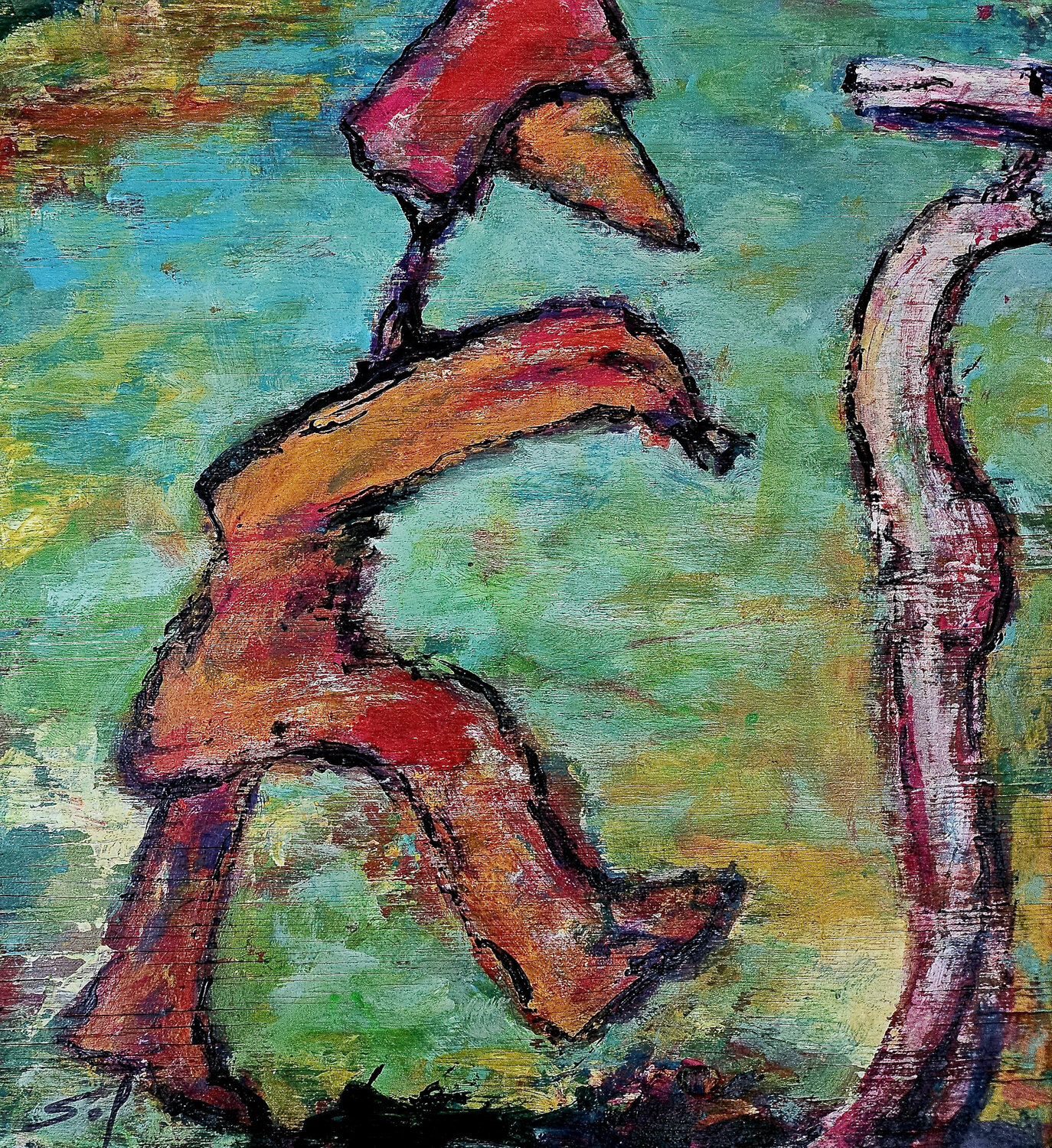 Tu vas voir! - 39x42 - 0.5 cm 2024 de Sof - Sophie Voigt-Chadeyron (2024) : Peinture Acrylique ...