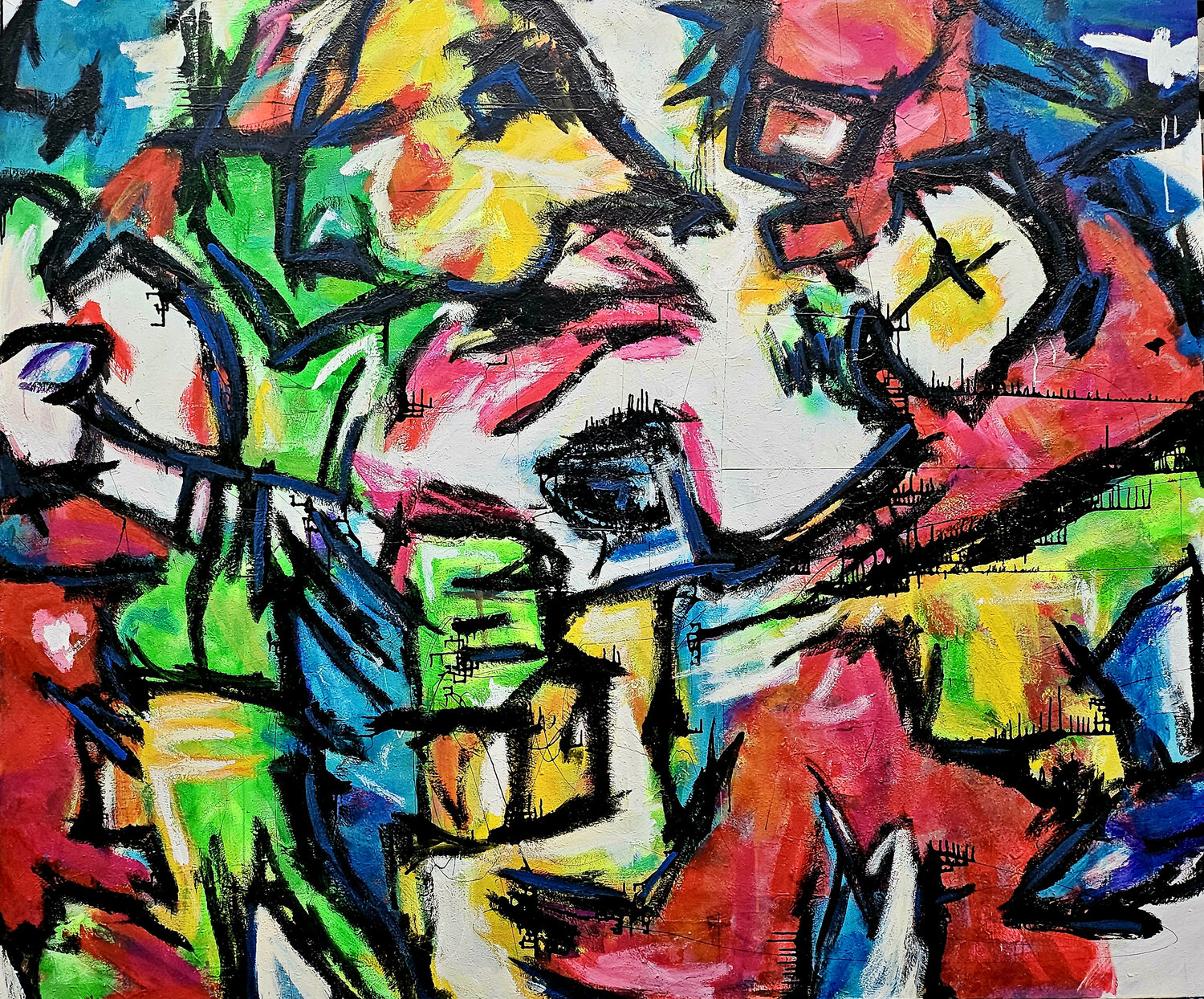 Carabinieris et compagnie - 200x240 - 2024 by Sof - Sophie Voigt-Chadeyron (2024) : Painting ...