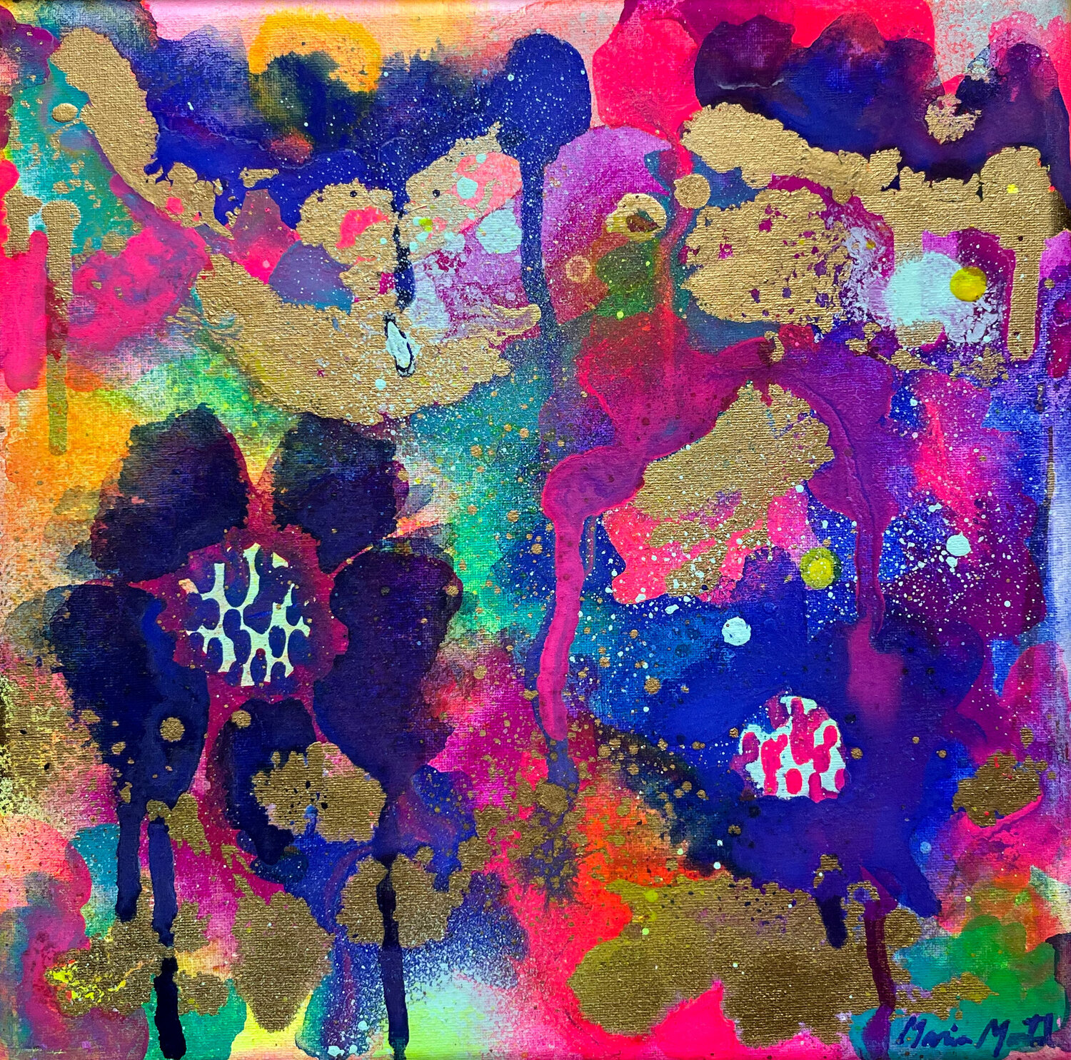 Flower mirage by Maria Montiel (2022) : Painting Watercolor, Graffiti ...