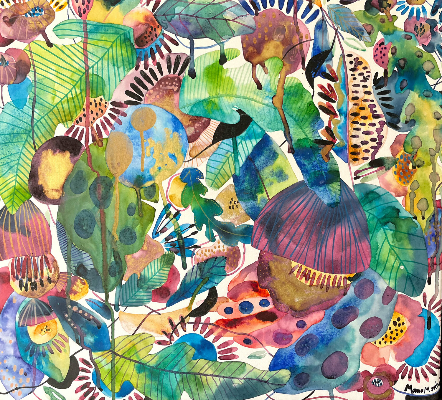 Henri by Maria Montiel (2020) : Painting Watercolor, Gouache on Canvas ...