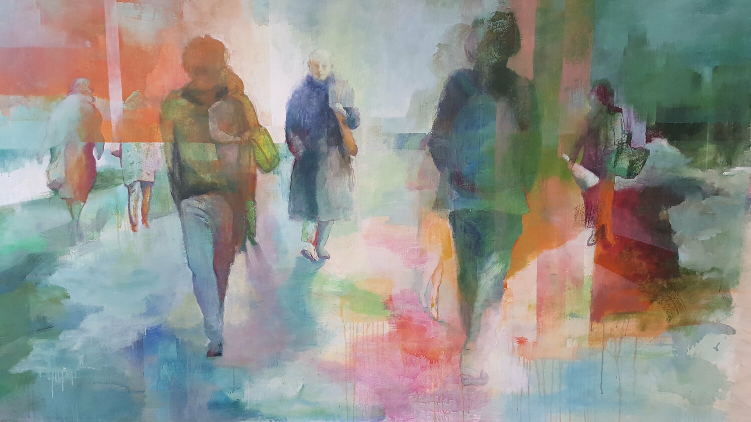 Passers by by Jacqueline Engels (2017) : Painting Acrylic on Canvas ...