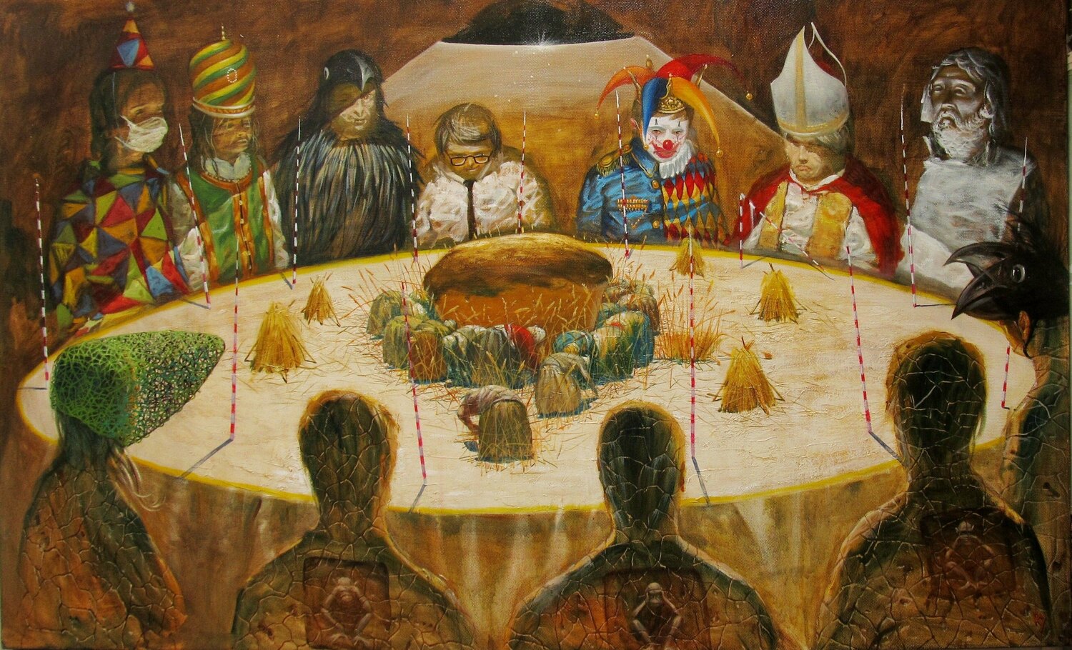 The Bread 1 by Sergey Roy (2021) : Painting Oil, Leather on Canvas ...