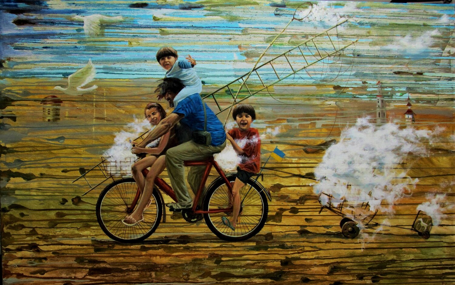 CLOUD CATCHERS by Sergey Roy (2022) : Painting Acrylic, Oil on Canvas - Singulart