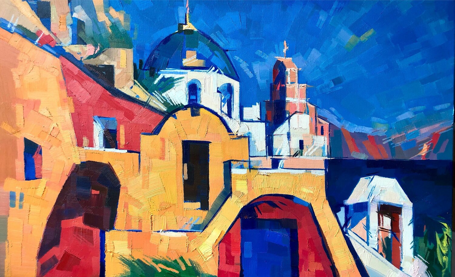 Greek Island by ksenia senkevich (2021) : Painting Oil on Canvas ...