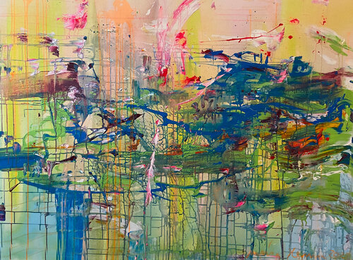 Diversity gold by Maria Henn (2017) : Painting Acrylic, Oil on Canvas ...