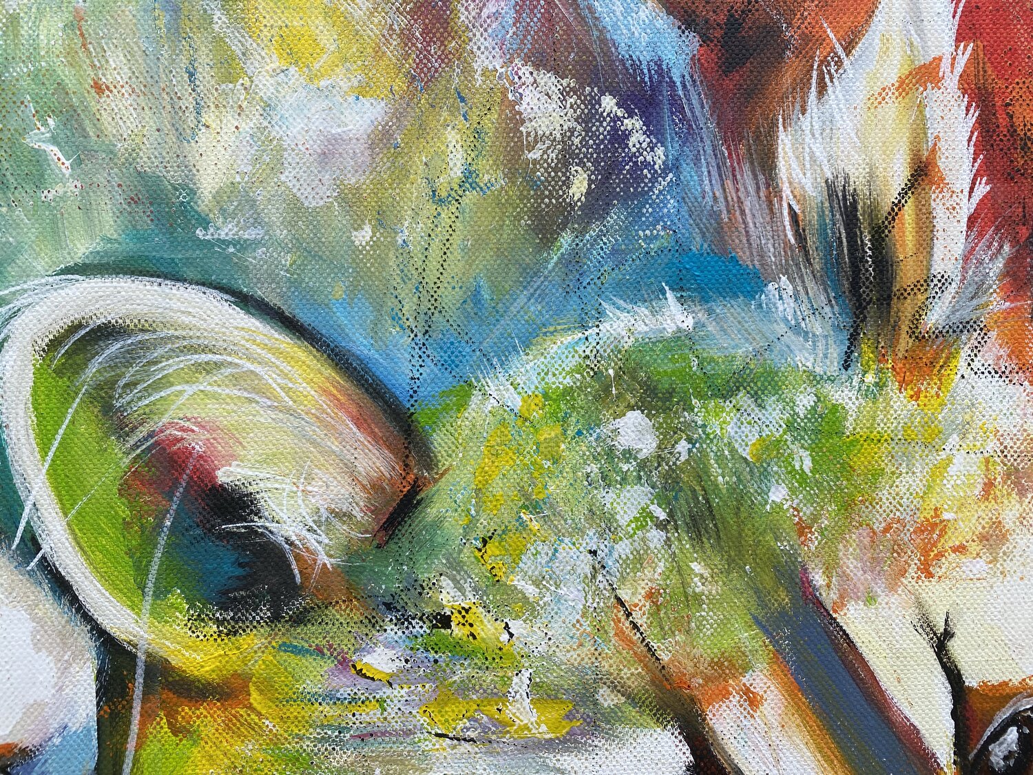 raccoons von Sabrina Seck (2022): Malerei Acryl, Lack auf Leinwand ...