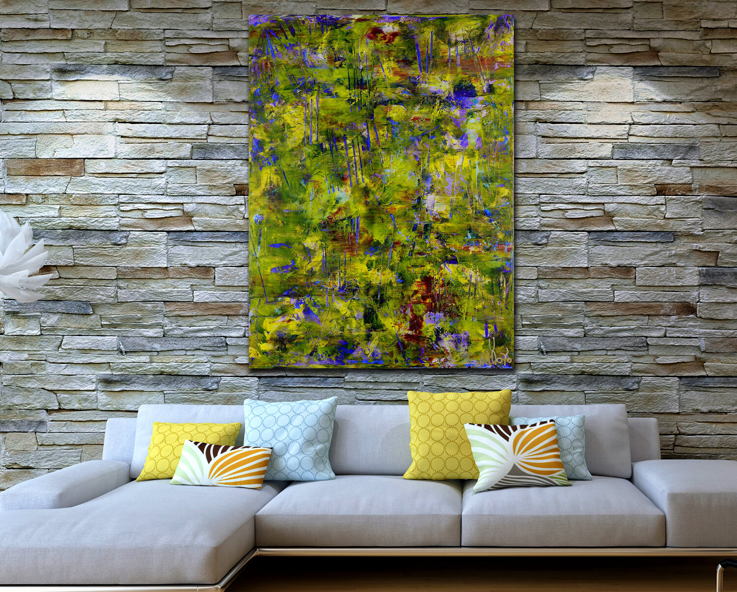 Distorted forest projection by Nestor Toro (2022) : Painting Acrylic on Canvas - Singulart