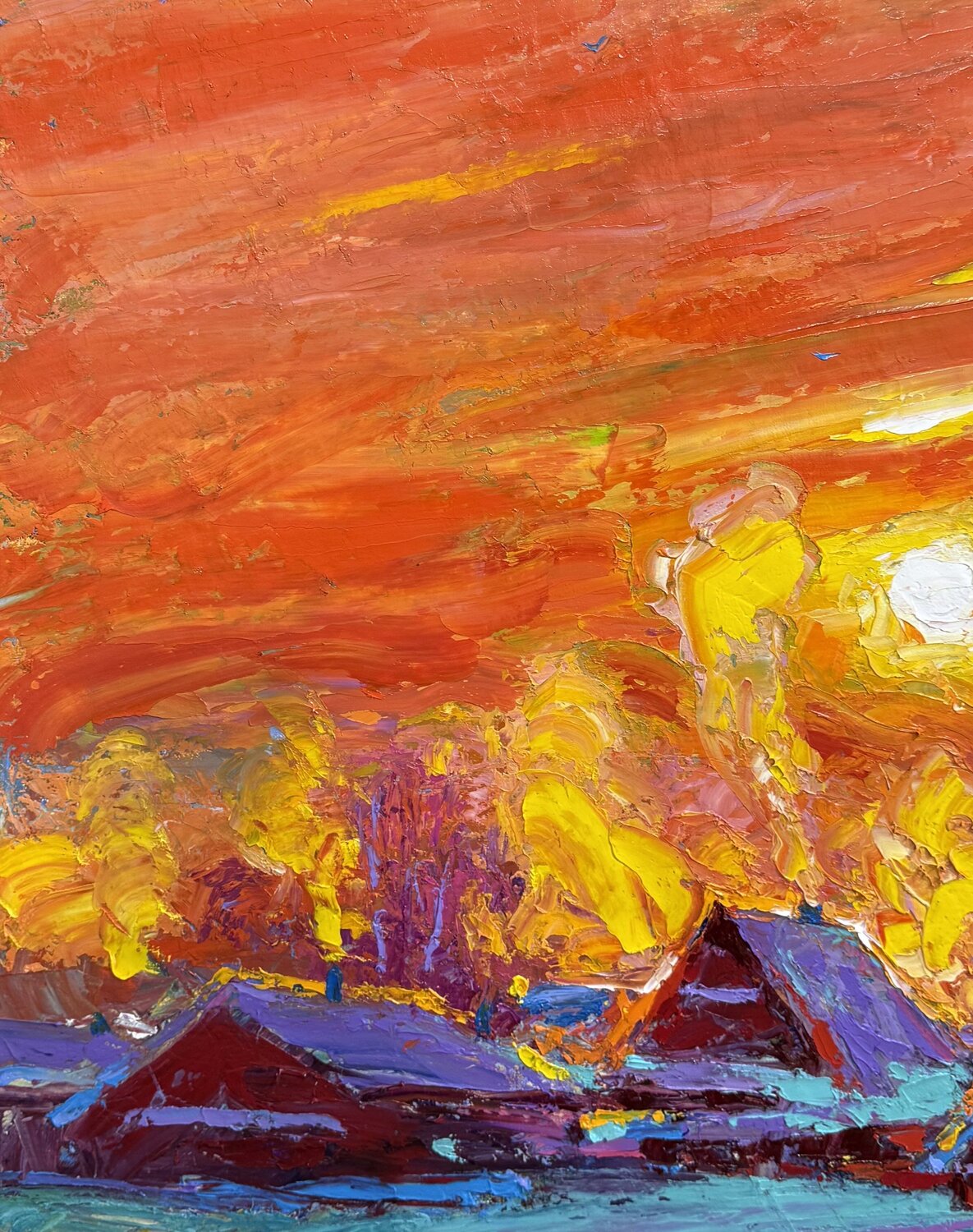 Warmth of the winter sun by Andrey Chebotaru (2026) : Painting Oil on ...