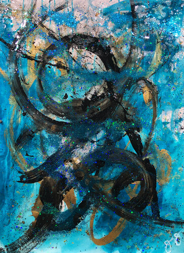 cypher 28 by Jason Lincoln Jeffers (2025) : Painting Acrylic, Gilding ...